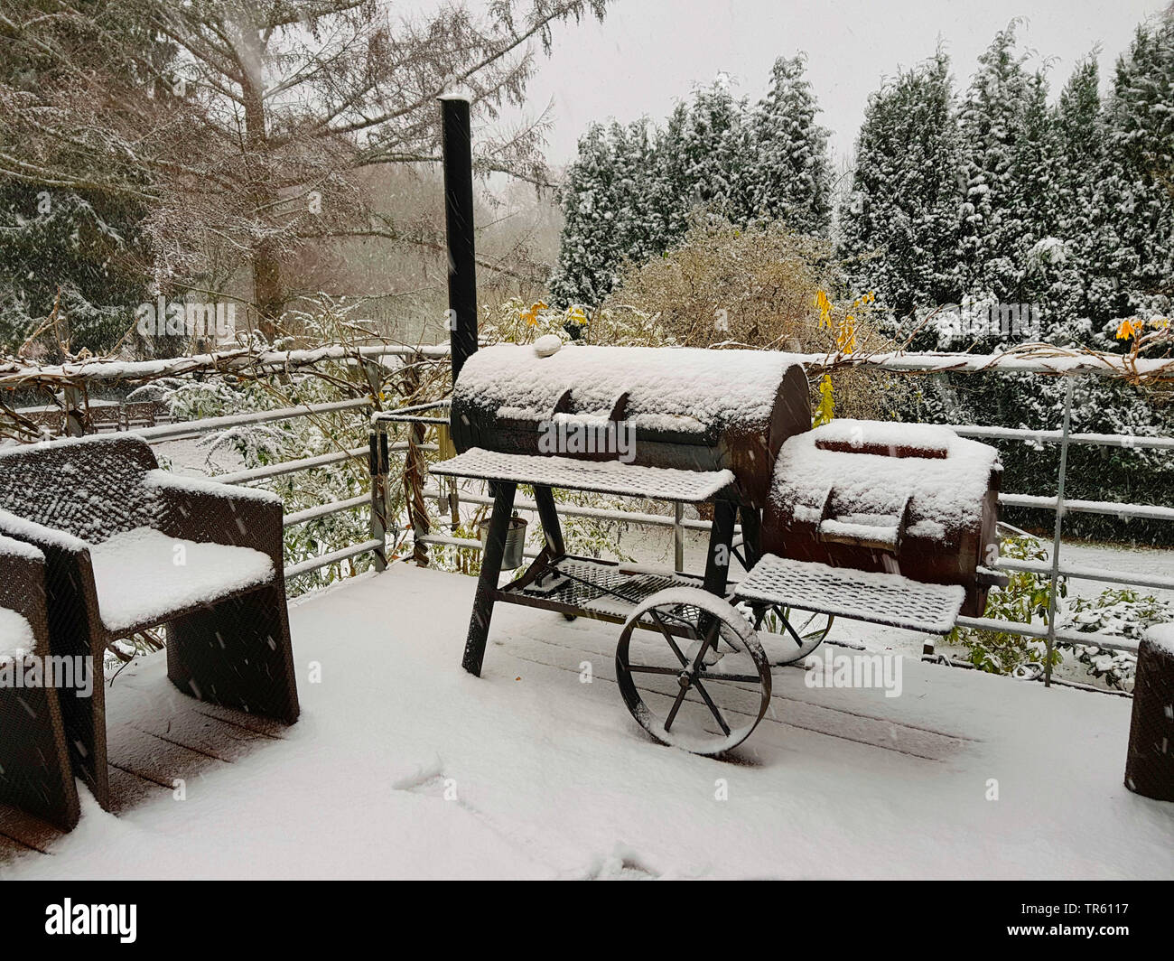Barbecue on winter hi-res stock photography and images - Alamy