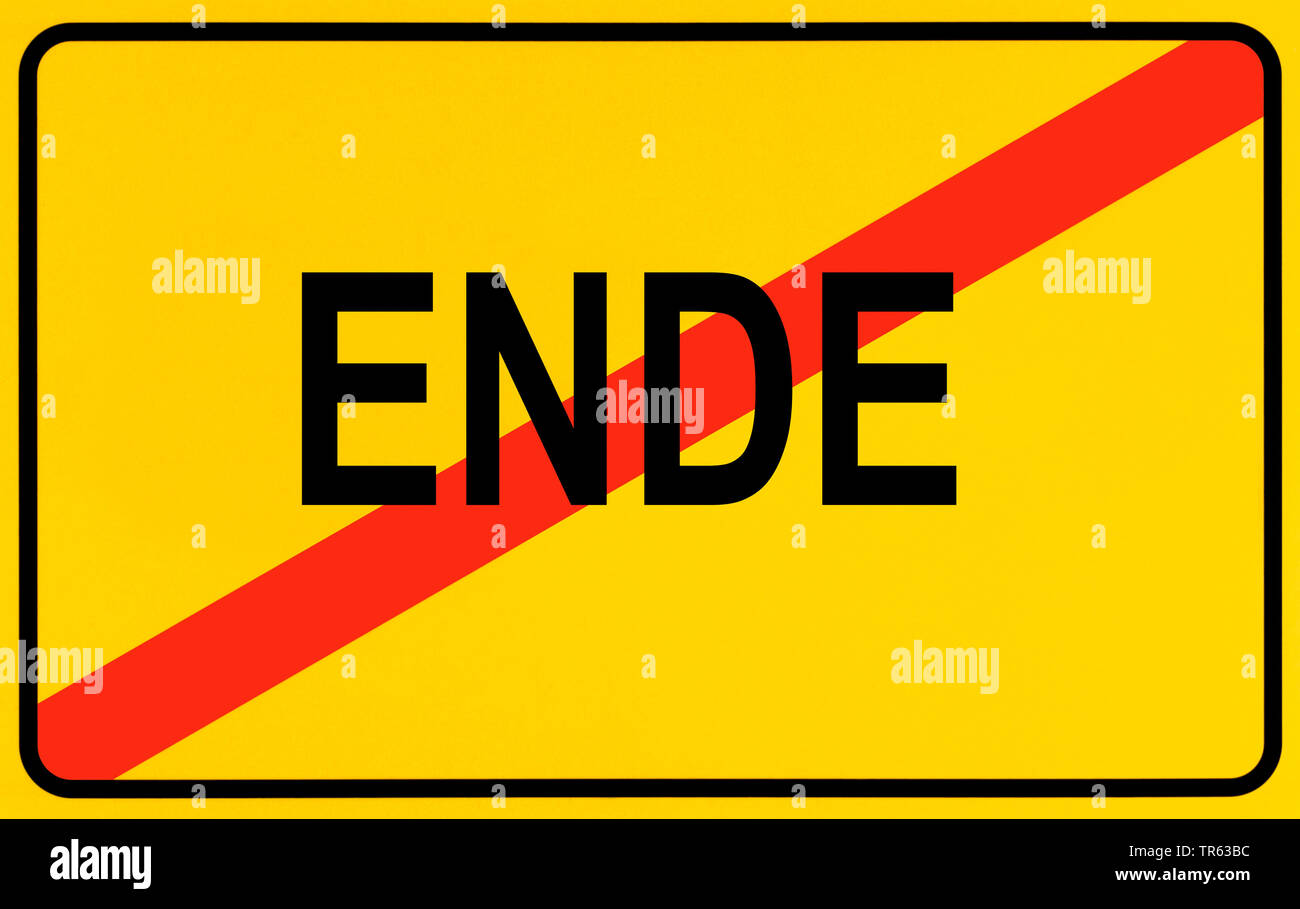 German city limits sign symbolising hi-res stock photography and images ...