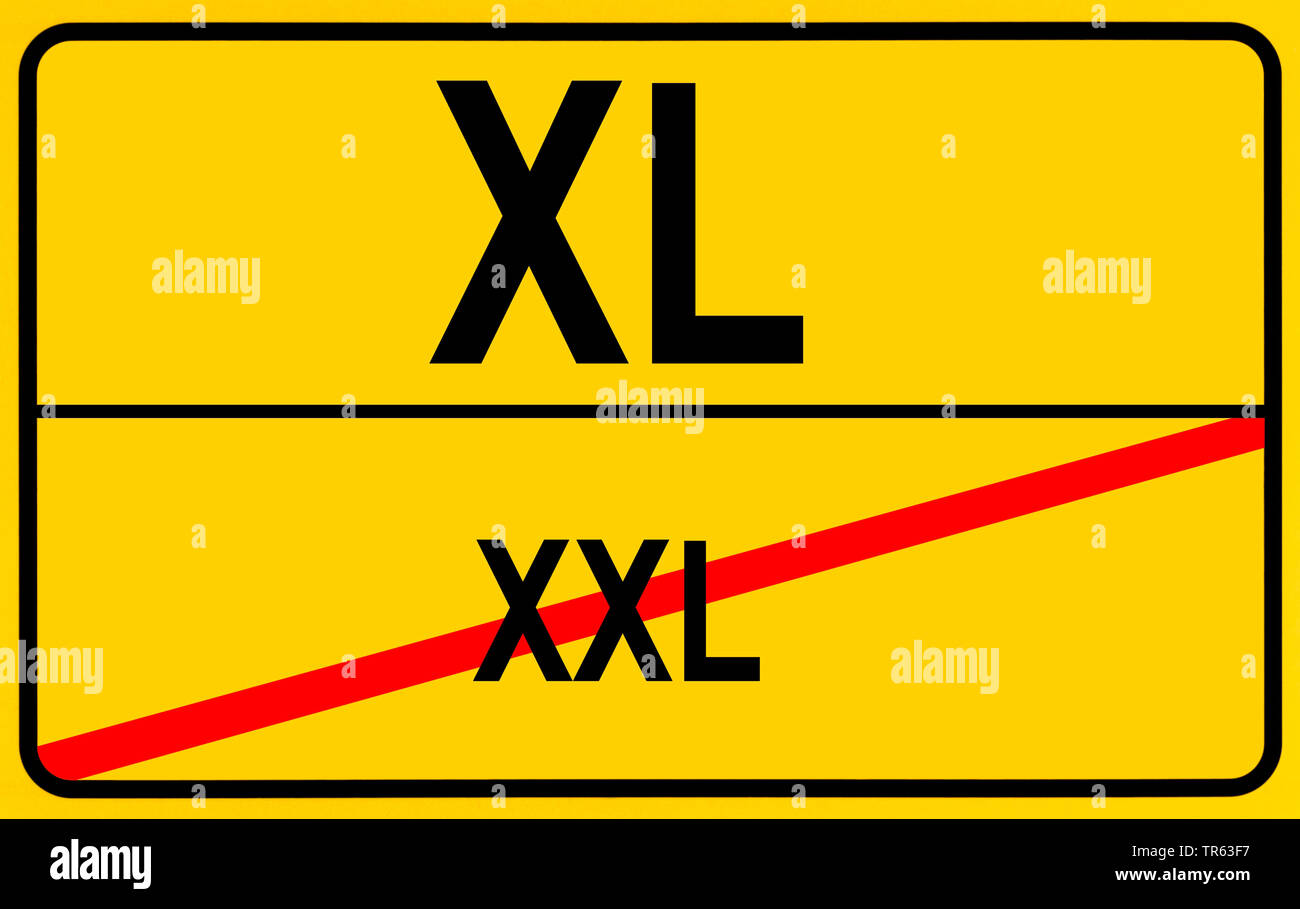 Xl sign hi-res stock photography and images - Alamy