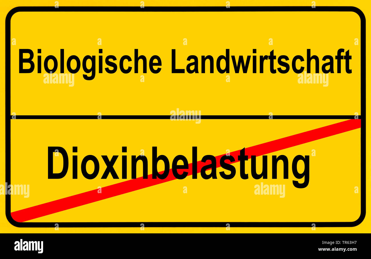 city limit sign Biologische Landwirtschaft / Dioxinbelastung, organic ...