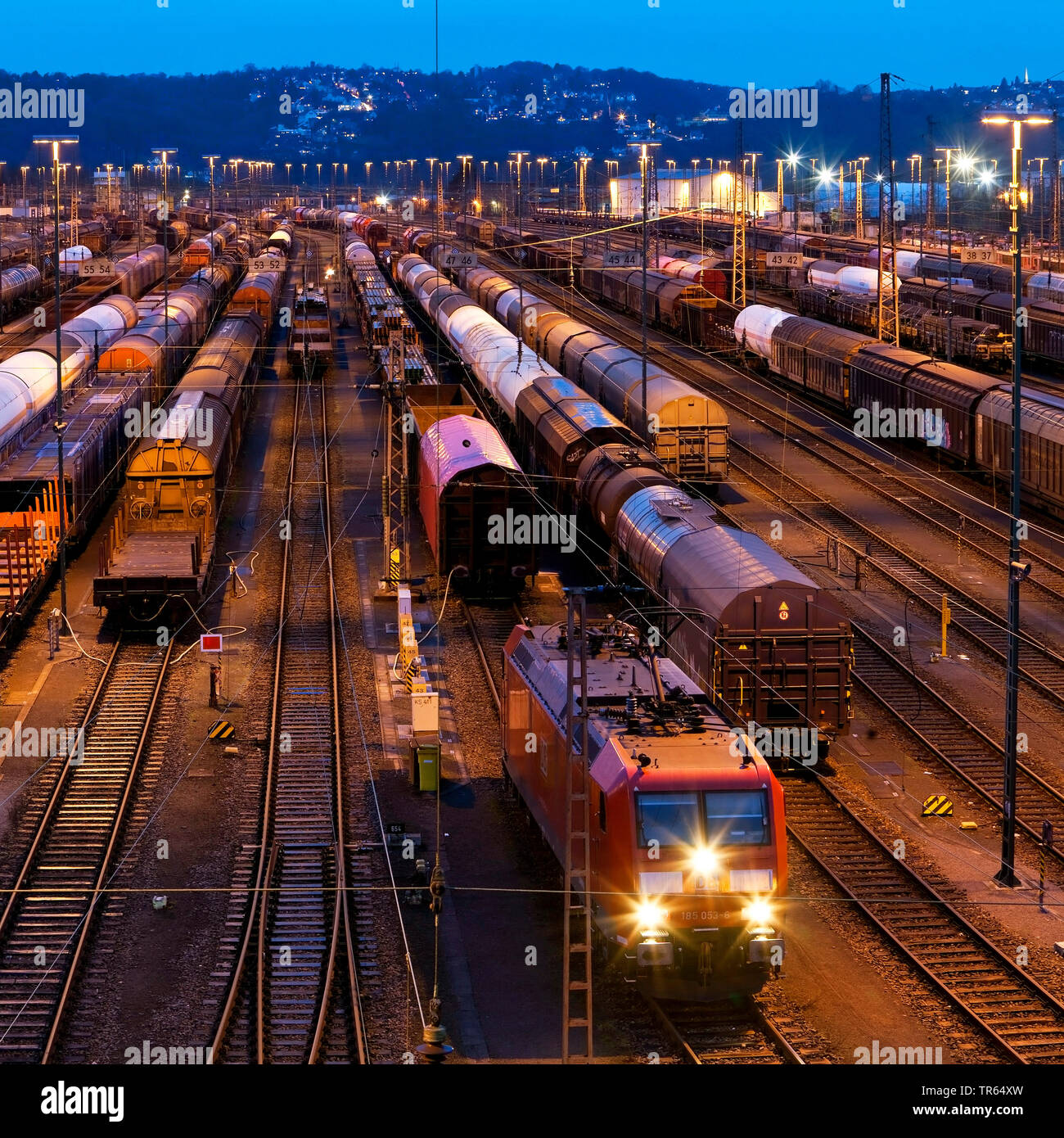 train formation yard Vorhalle, Germany, North Rhine-Westphalia, Ruhr ...