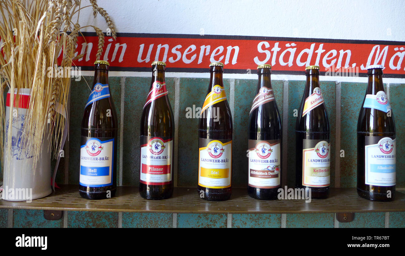 brewery, different bottles ans sorts, Germany, Bavaria Stock Photo - Alamy