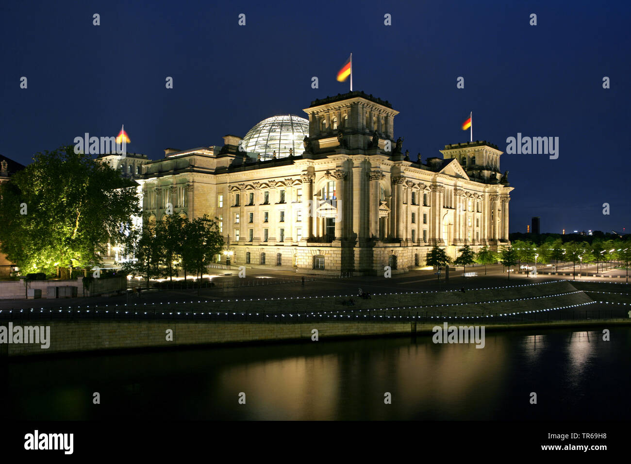 Europe with illumination and flags hi-res stock photography and images ...