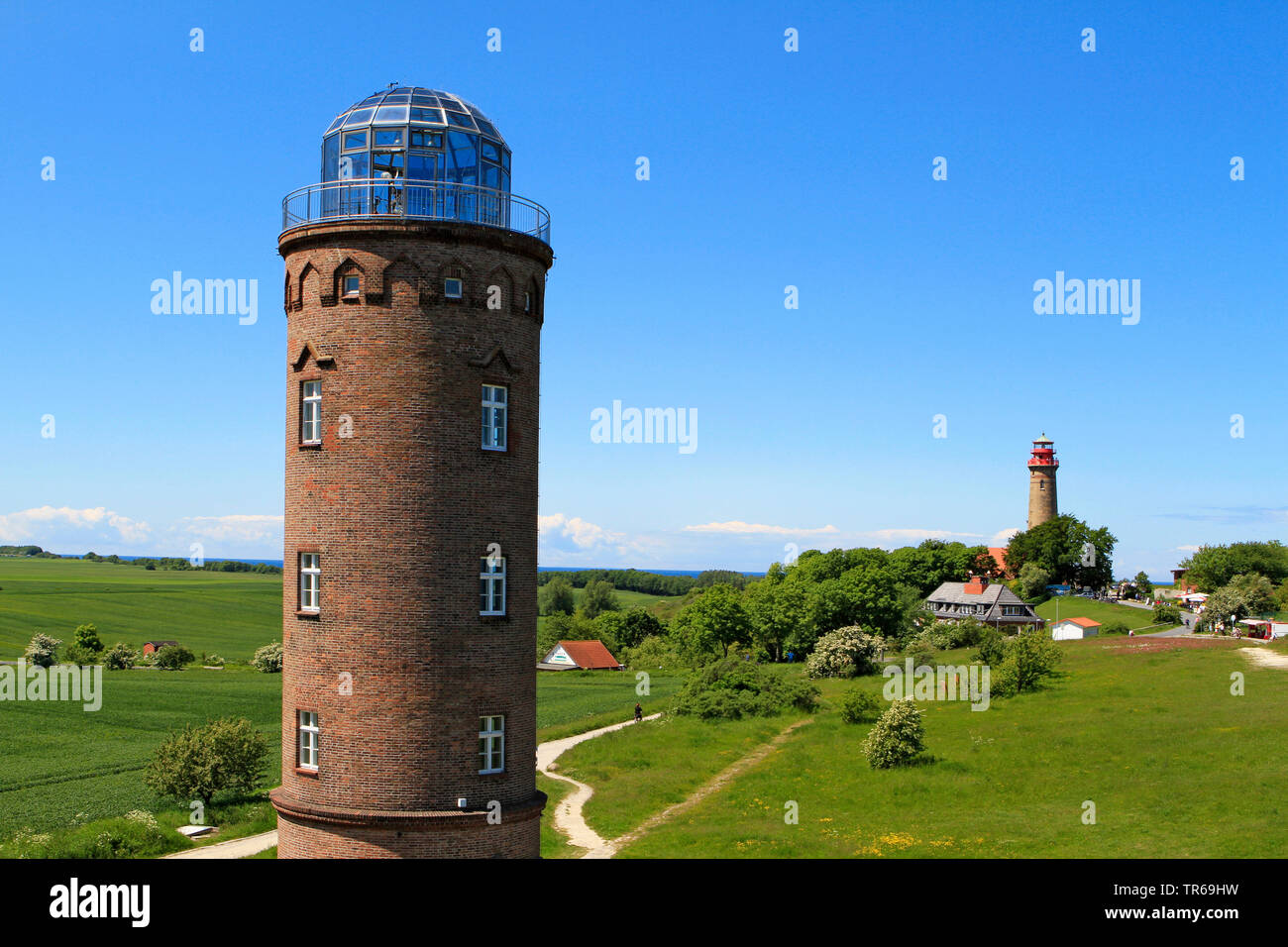Cape Arkona lighthouse and marine navigation tower, Germany ...