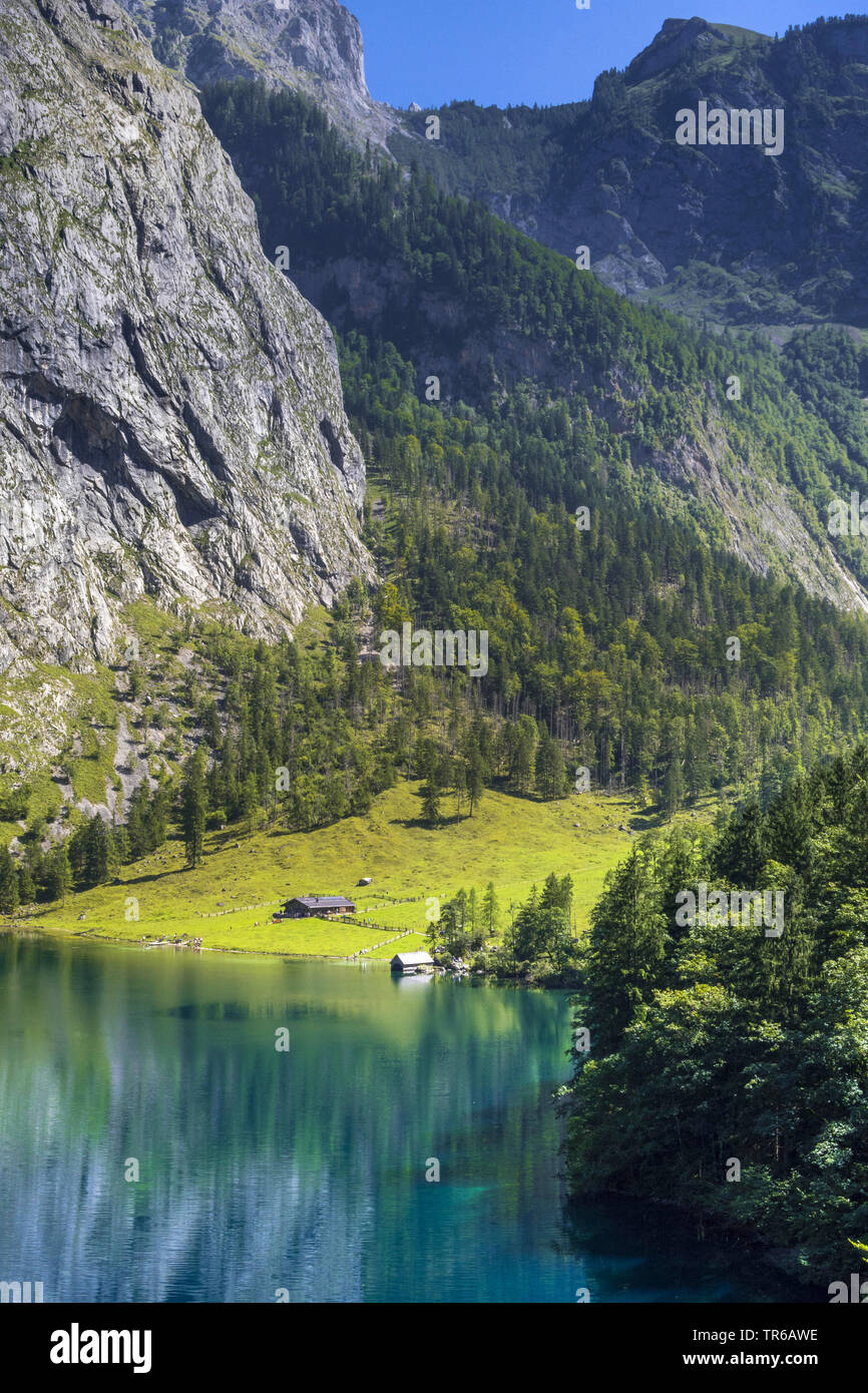 Obersee Lake in the Berchtesgaden National Park, Bavaria, Germany ...