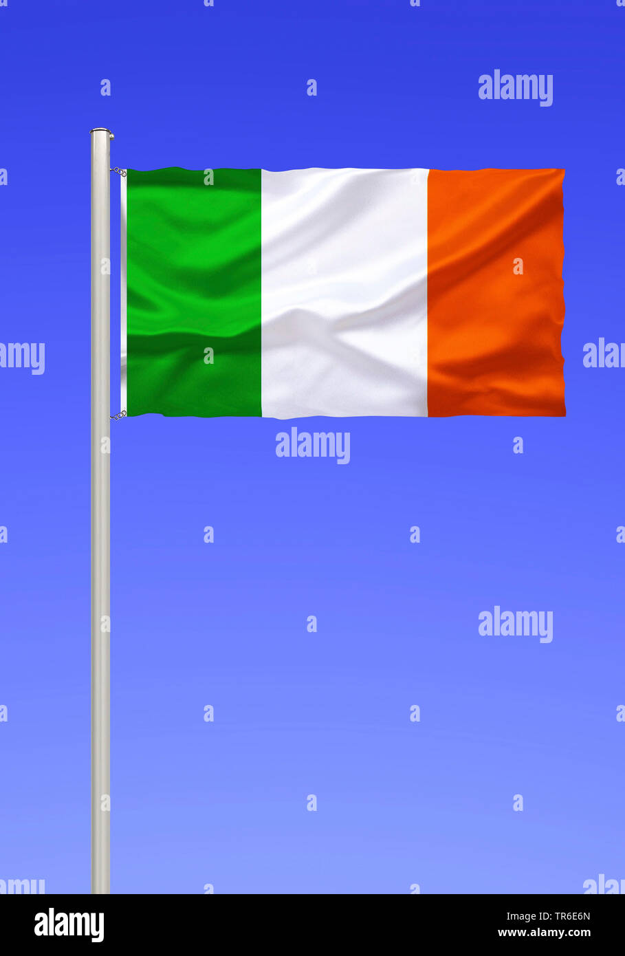 Irish flag blowing hi-res stock photography and images - Alamy