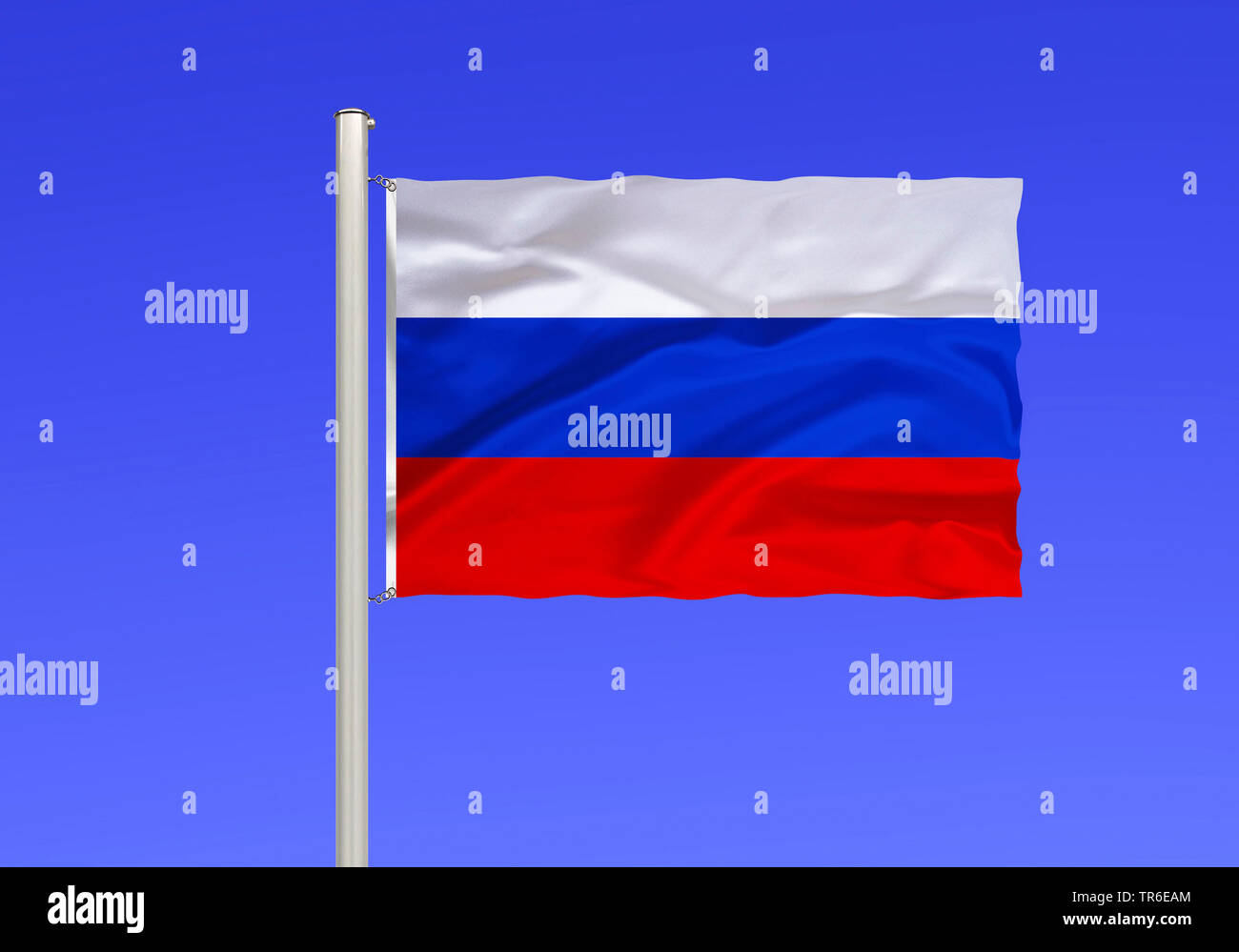 Russian flag against blue hi-res stock photography and images - Alamy