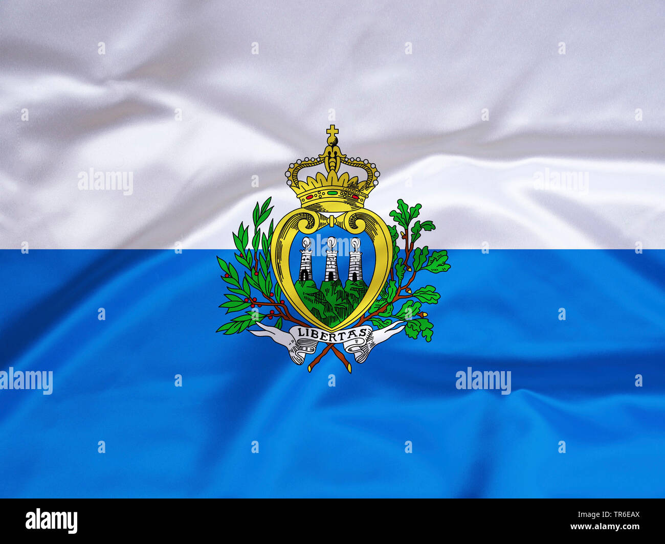 flag of San Marino, San Marino Stock Photo - Alamy