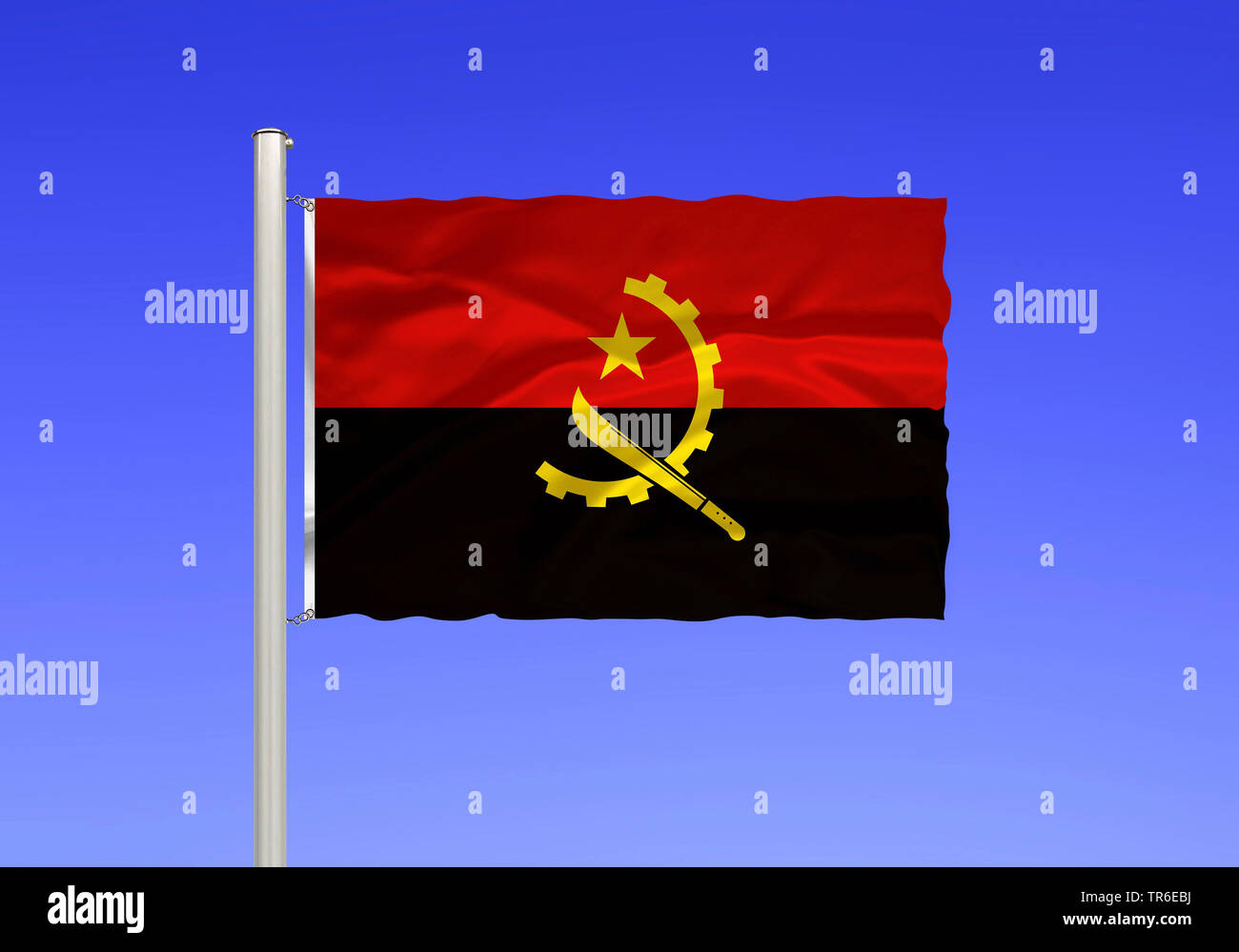 Angola national flag hi-res stock photography and images - Alamy