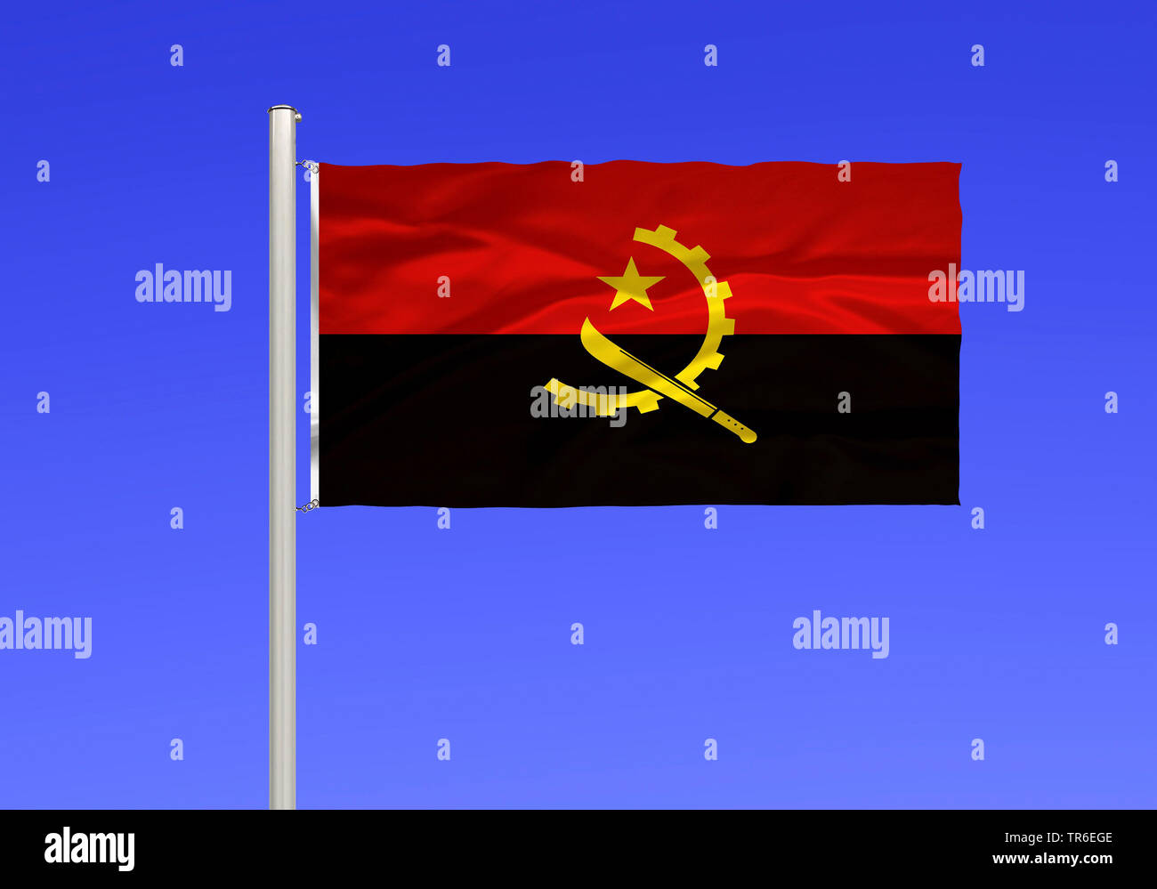Angola national flag hi-res stock photography and images - Alamy