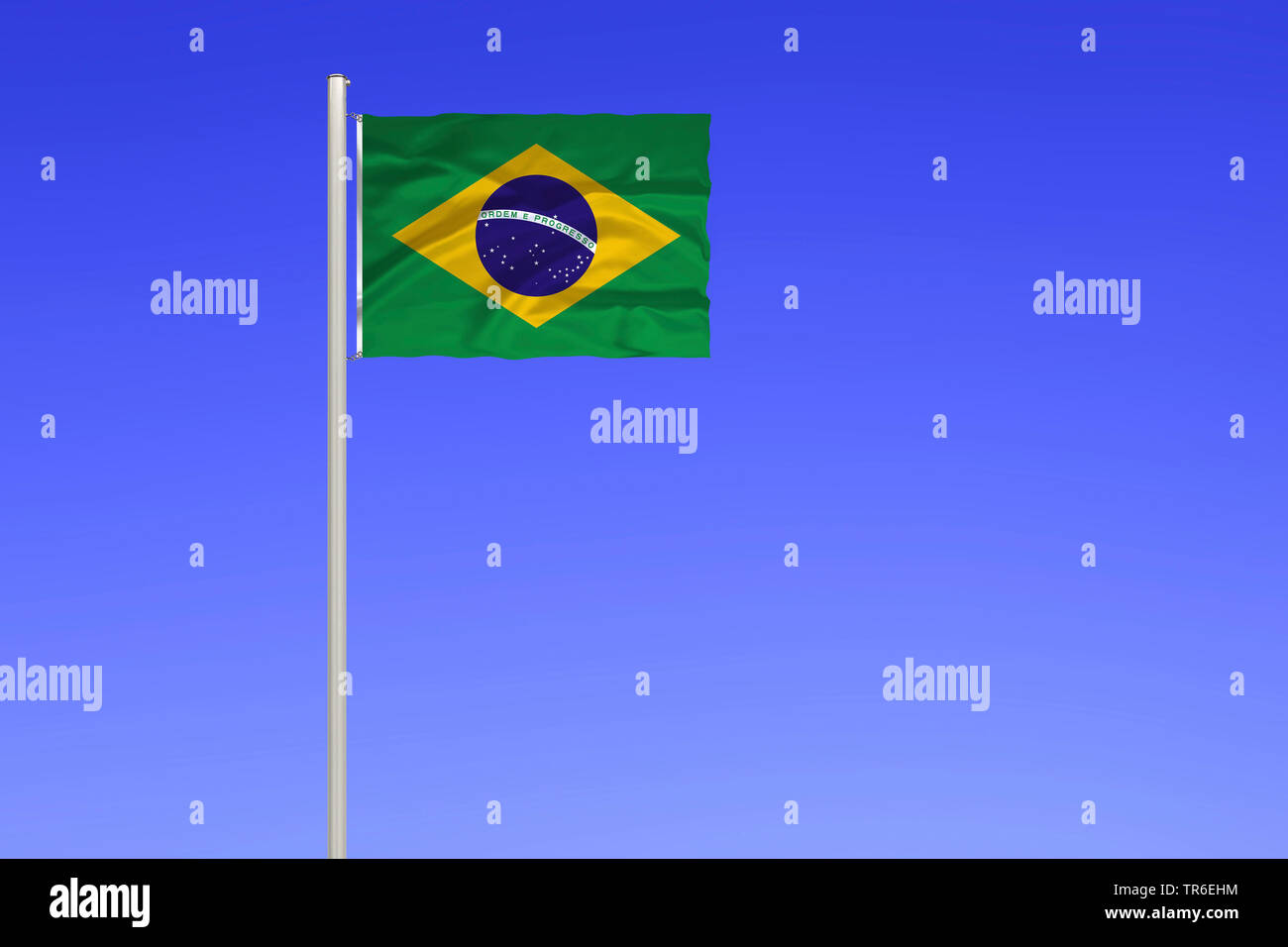 Brazil flag pole hi-res stock photography and images - Alamy