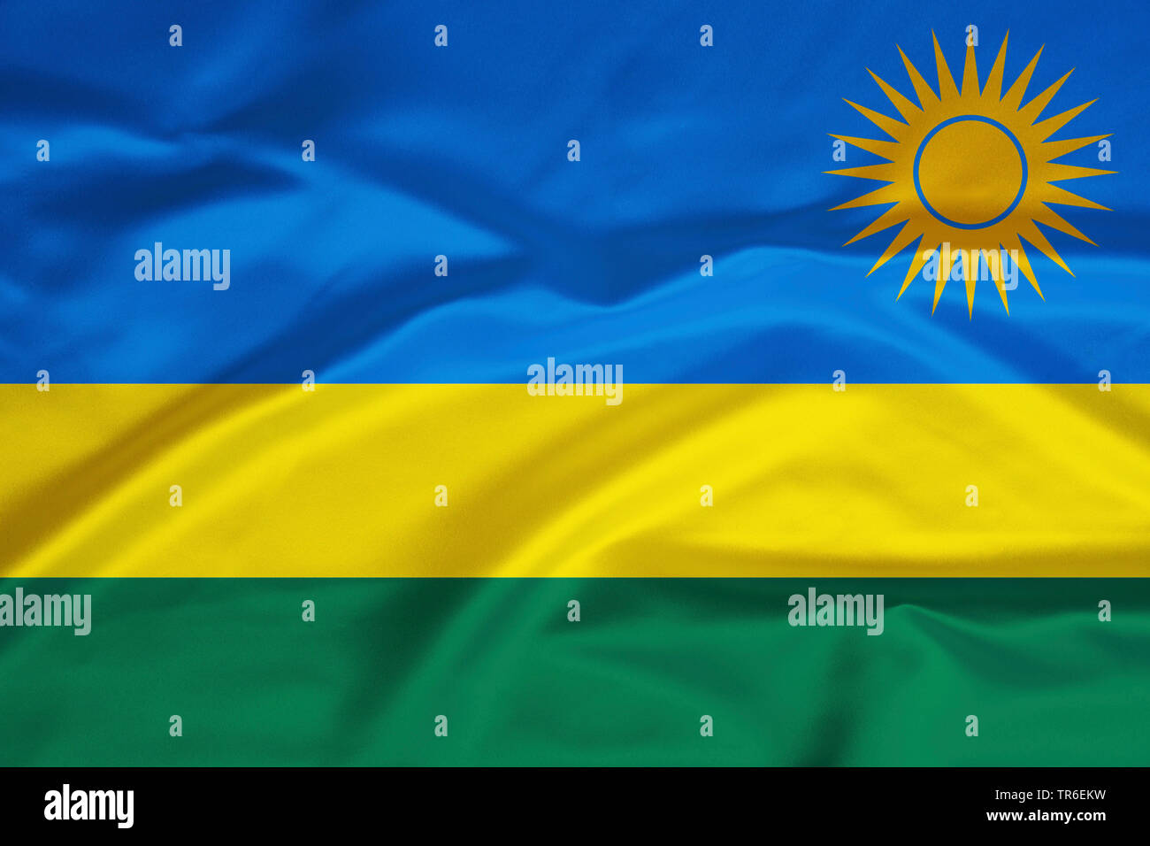 flag of Ruanda, Rwanda Stock Photo - Alamy