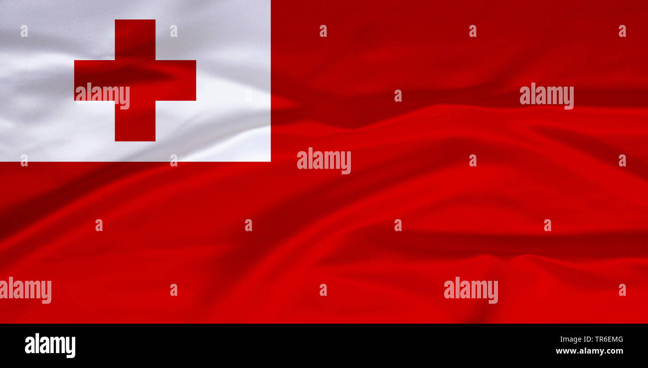 flag of Tonga, Tonga Stock Photo - Alamy