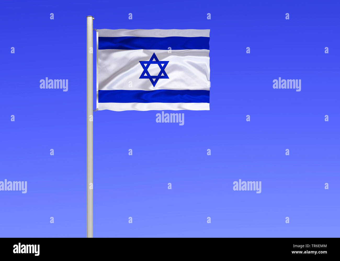 Israeli flag against the sky hi-res stock photography and images - Alamy