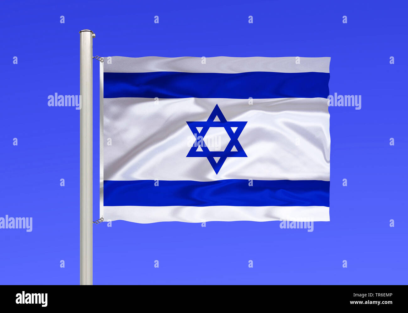 Israel flag blue sky hi-res stock photography and images - Alamy