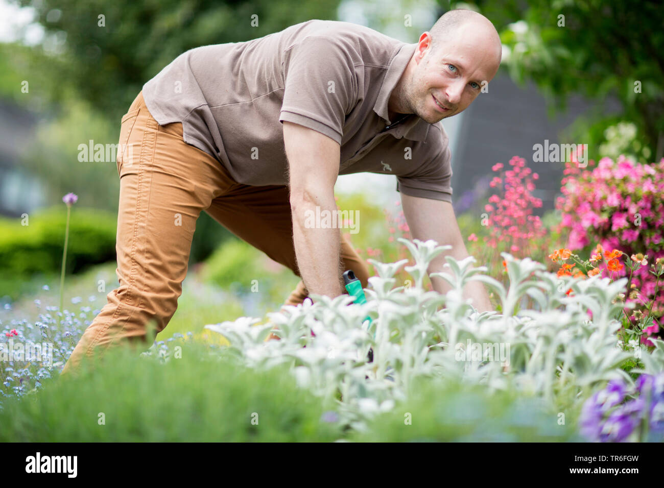 Stooping man hi-res stock photography and images - Alamy