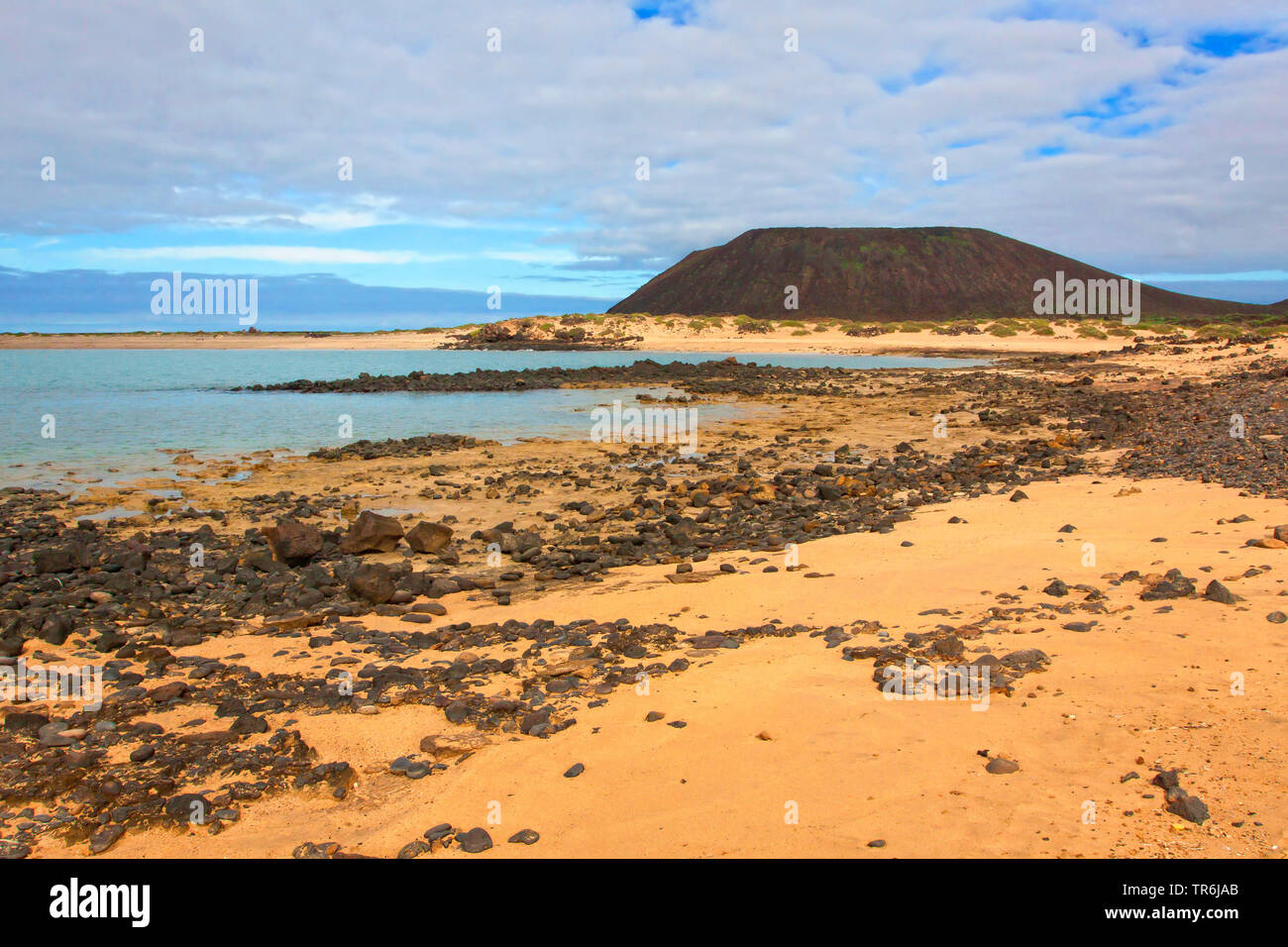 beach on island of Lobos, Canary Islands, Lobos, Isla de Lobos National ...
