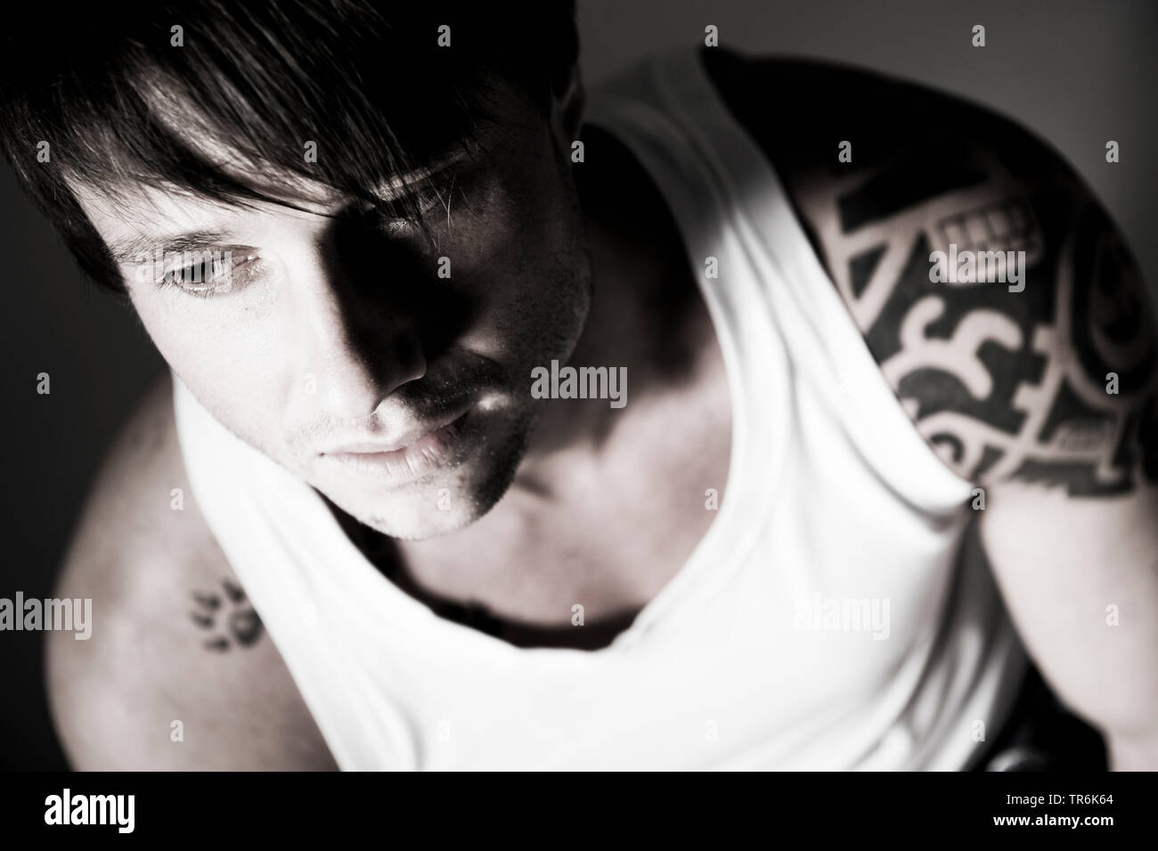 Portraits of tattooed men hi-res stock photography and images - Alamy