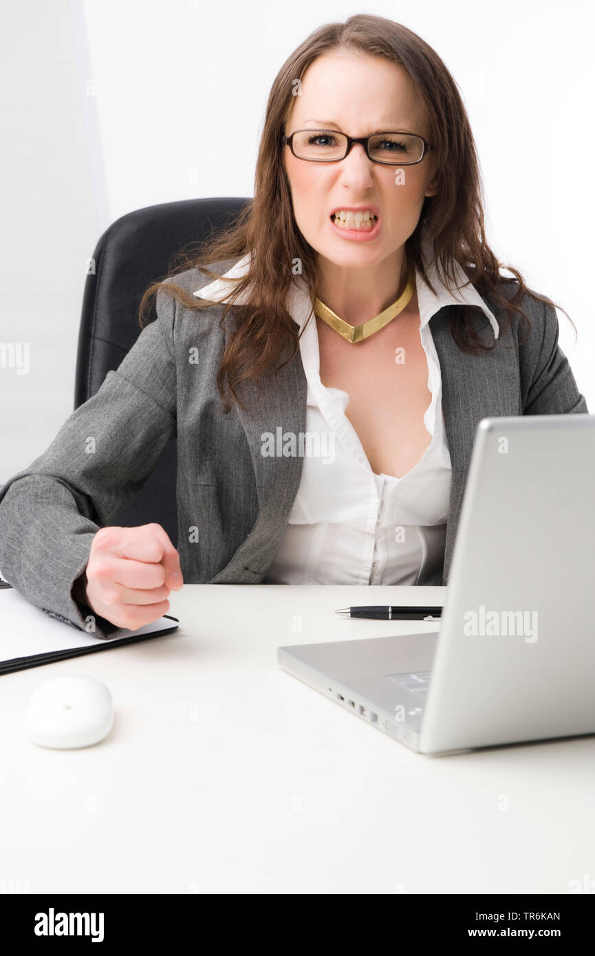 ranting business woman at office Stock Photo - Alamy