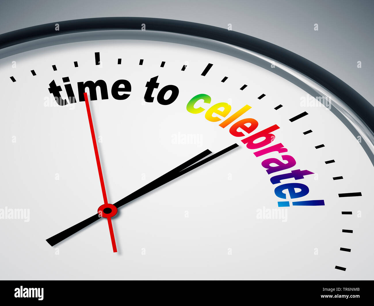 clock face with inscription time to celebrate Stock Photo - Alamy