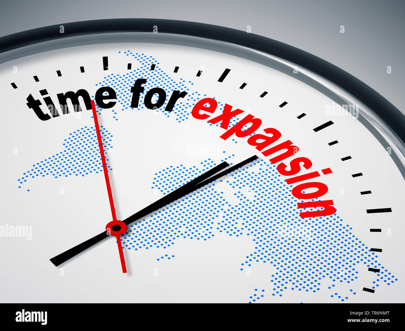 clock face with inscription time for expansion Stock Photo - Alamy