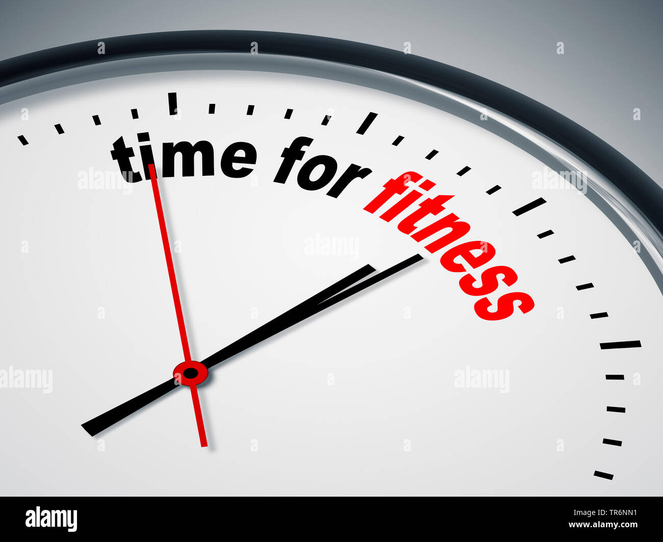 clock face with inscription time for fitness Stock Photo - Alamy