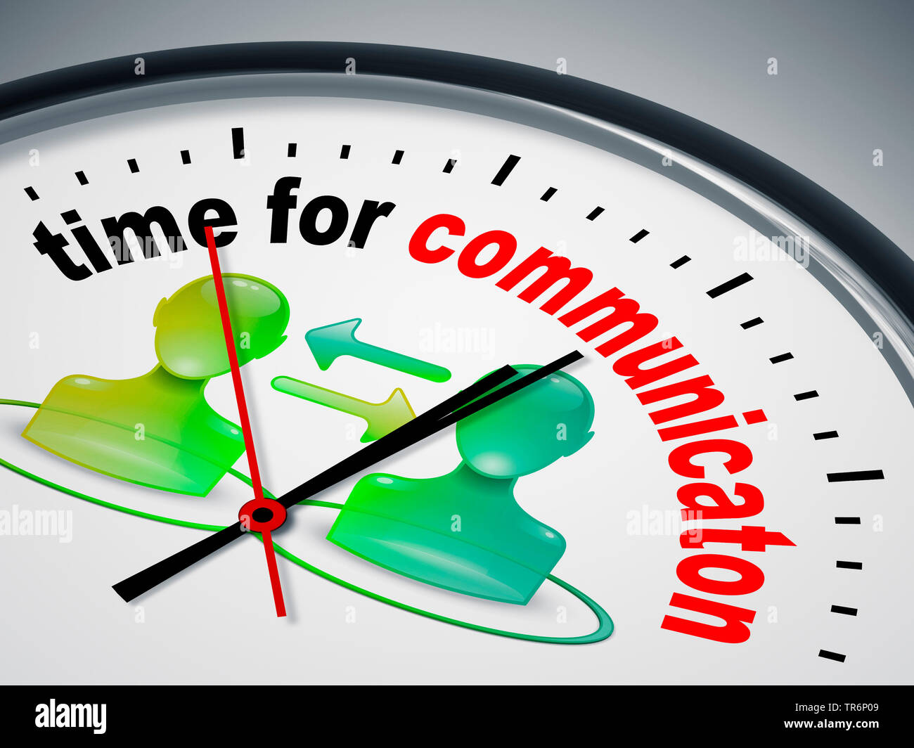 clock face with inscription time for communication Stock Photo - Alamy