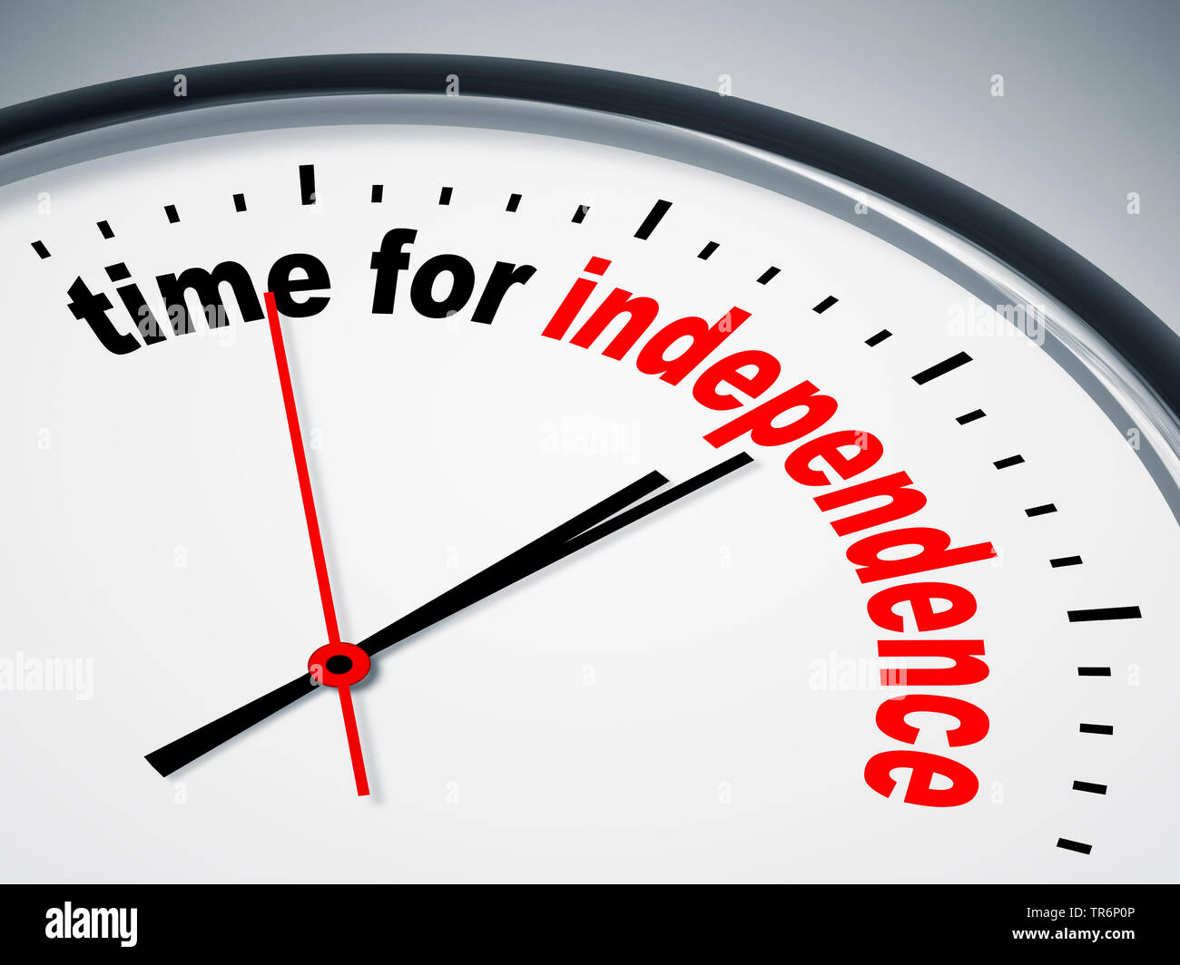 clock face with inscription punctually Stock Photo - Alamy