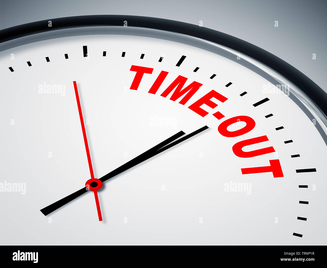 clock face with inscription Time-Out Stock Photo - Alamy