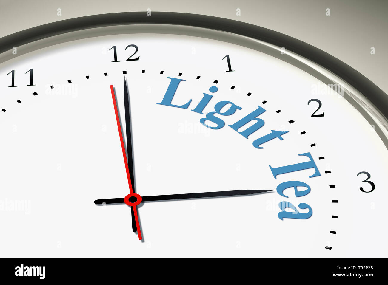 clock face with inscription Light Tea Stock Photo - Alamy
