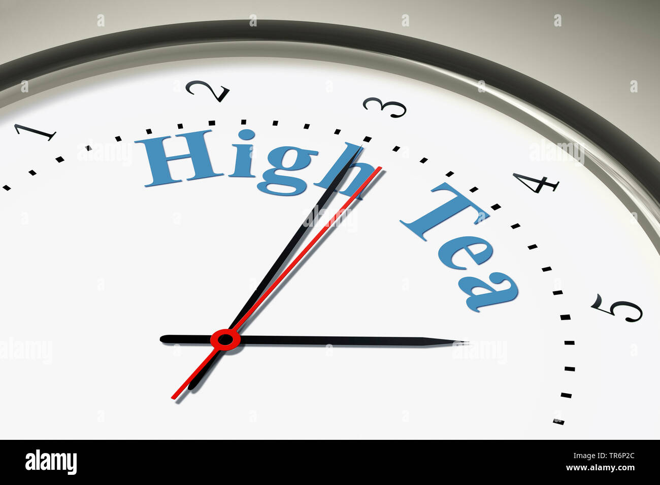 clock face with inscription High Tea Stock Photo - Alamy