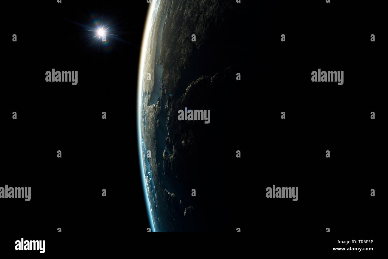 planet in deep space, virtual worlds, computer graphic Stock Photo - Alamy