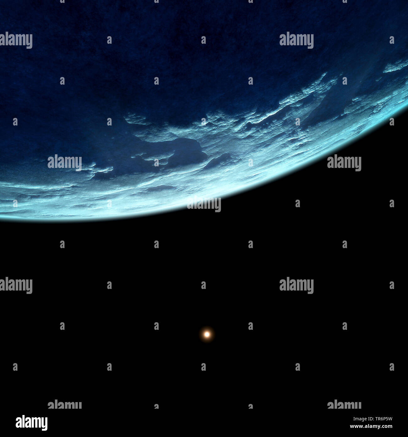 planet in deep space, virtual worlds, computer graphic Stock Photo - Alamy