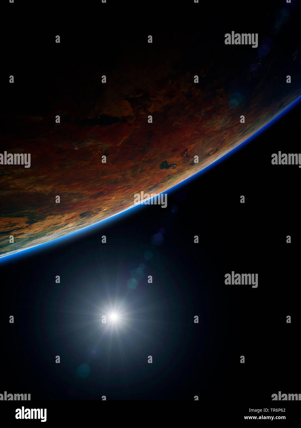 planet in deep space, virtual worlds, computer graphic Stock Photo - Alamy