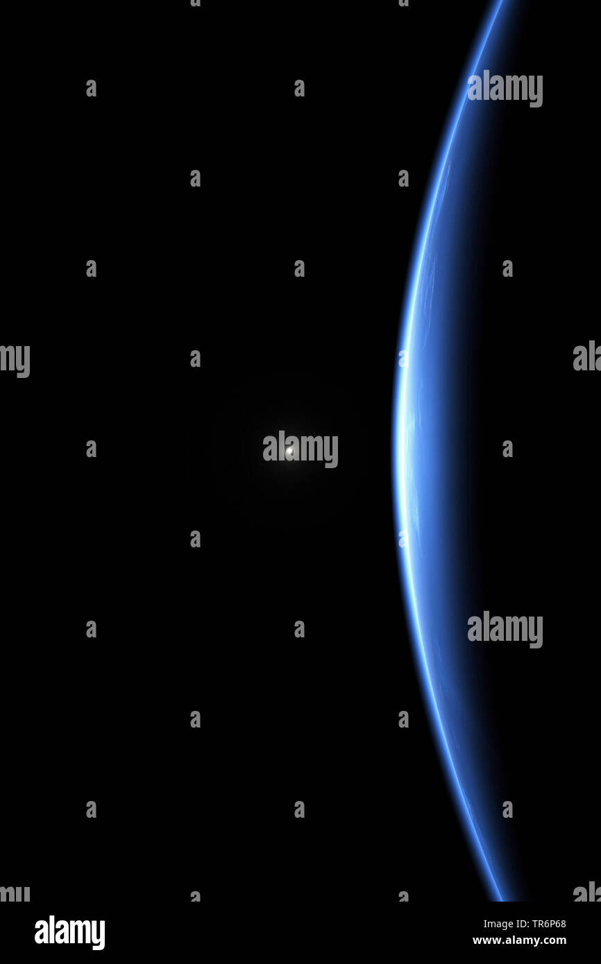 planet in deep space, virtual worlds, computer graphic Stock Photo - Alamy
