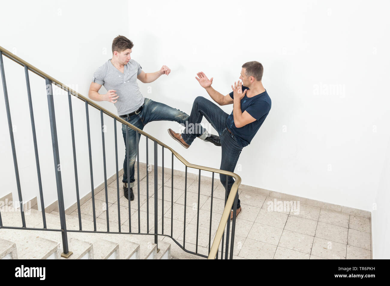 Elderly men fighting hi-res stock photography and images - Alamy
