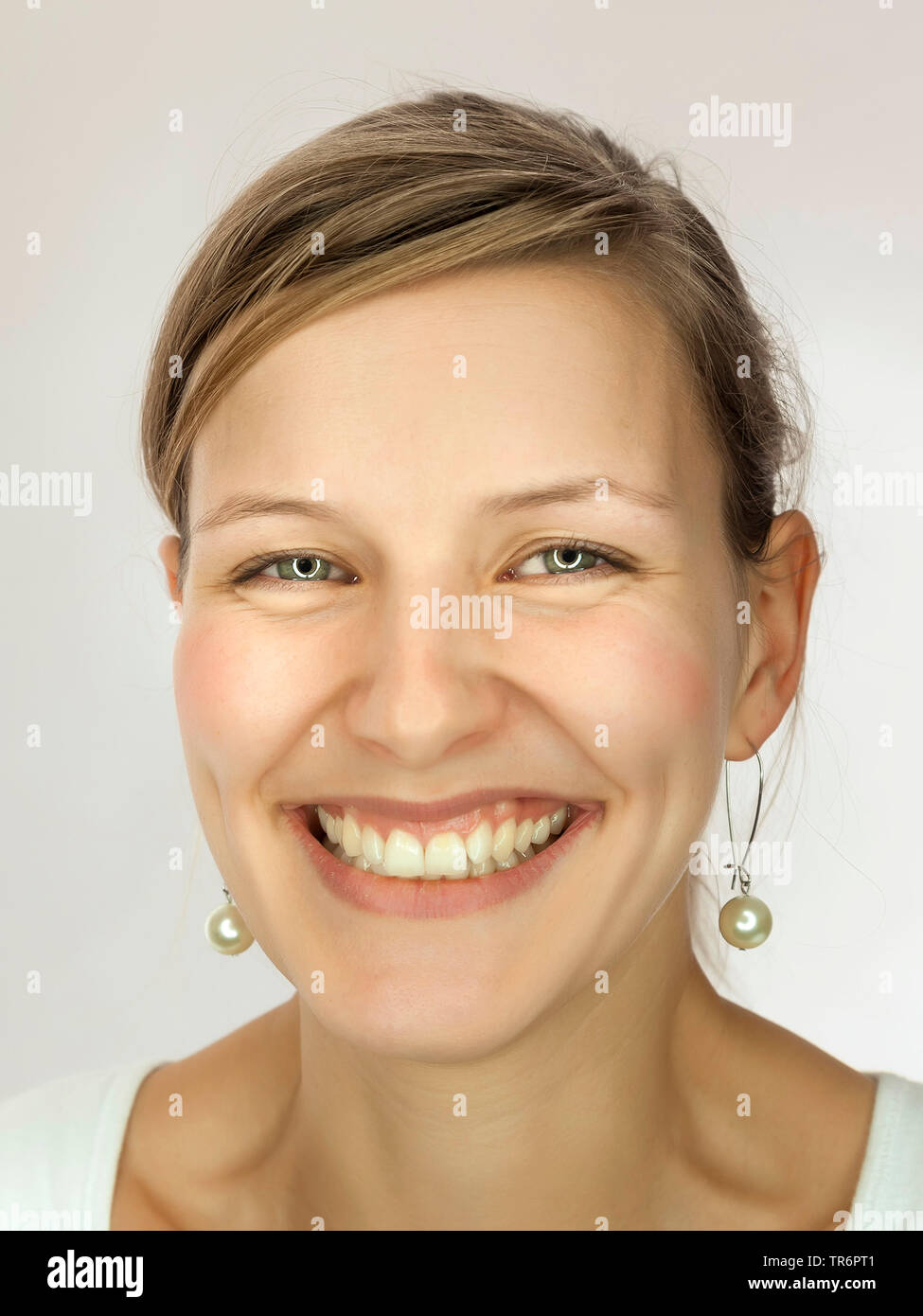 portrait of a happy good looking woman, Germany Stock Photo - Alamy