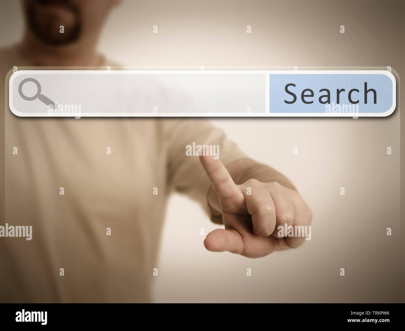 internet search with an empty search field Stock Photo - Alamy