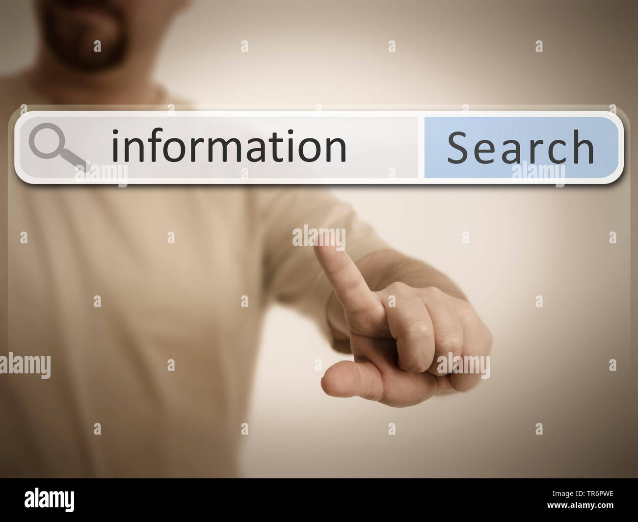 internet search with the search keyword information Stock Photo - Alamy