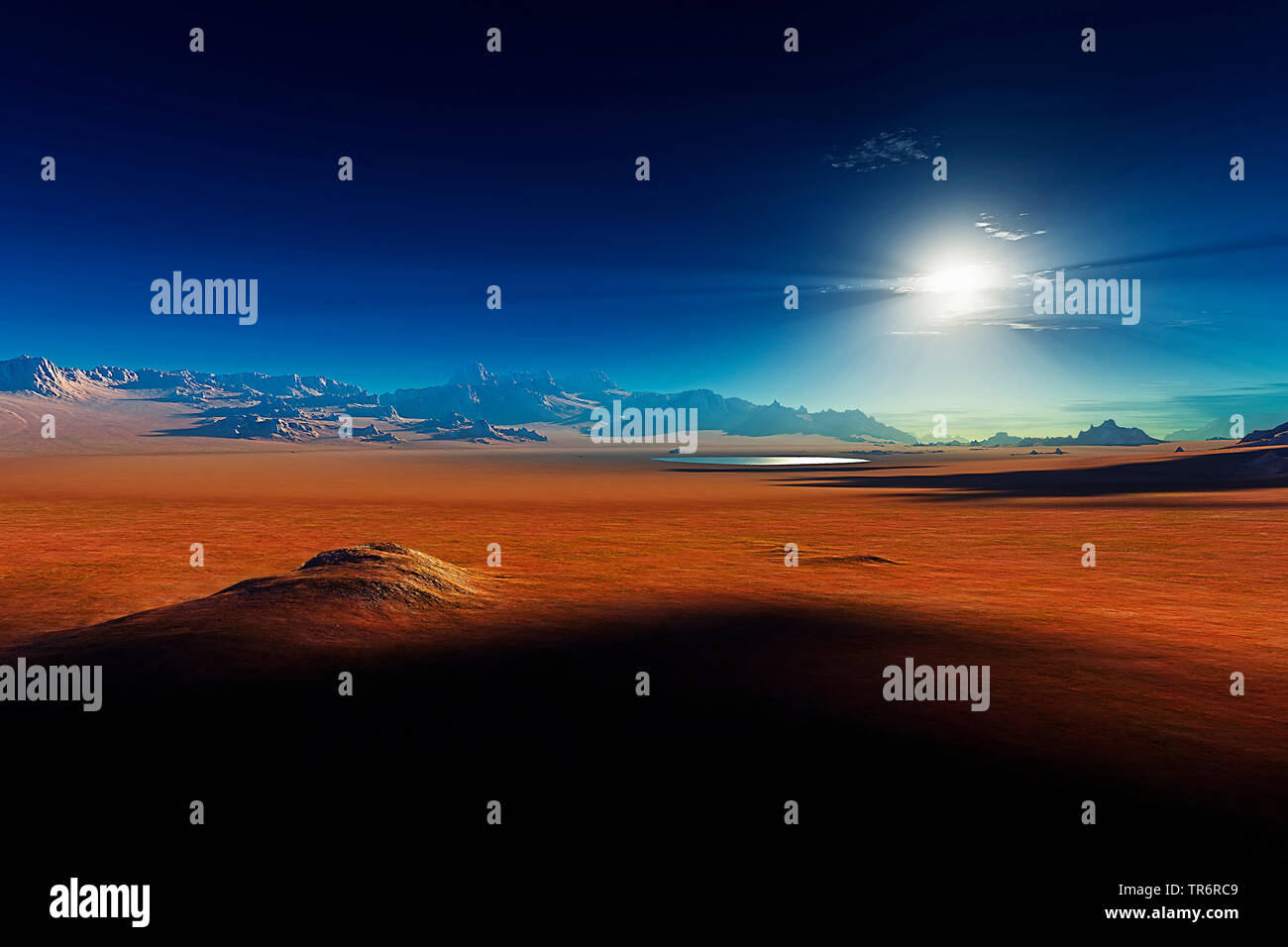 desert landscape, computer graphic Stock Photo - Alamy
