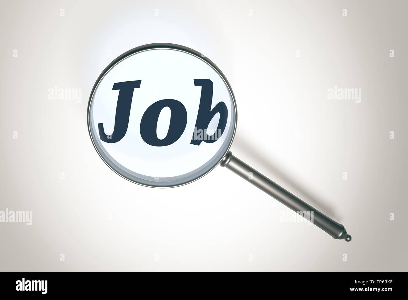 magnifying glass with the word Job Stock Photo - Alamy