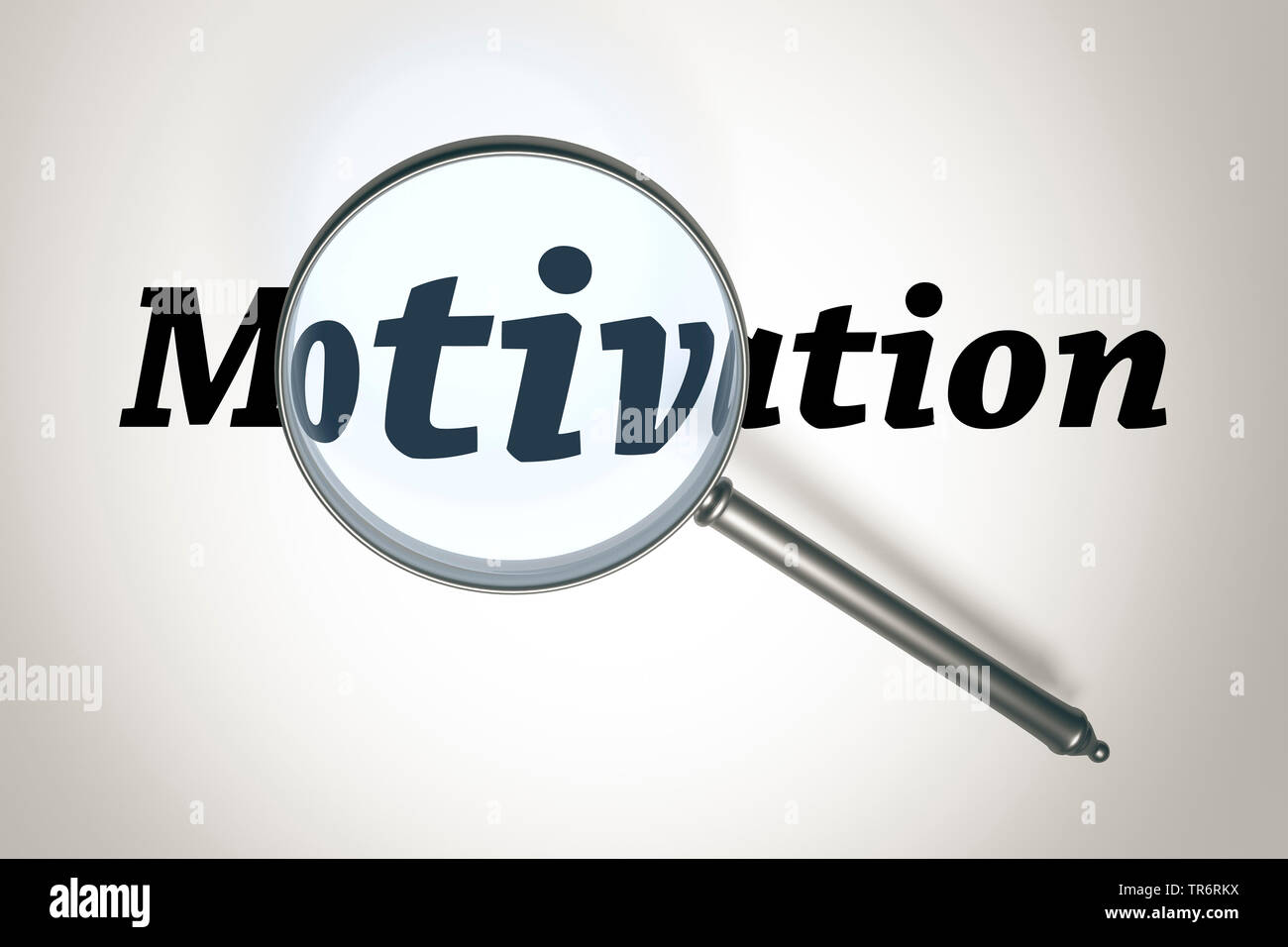 magnifying glass with the word Motivation Stock Photo - Alamy