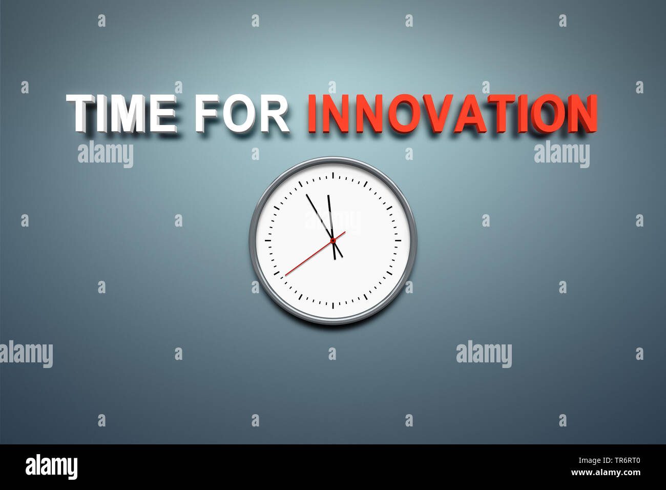 clock with English title Time for Innovation Stock Photo - Alamy