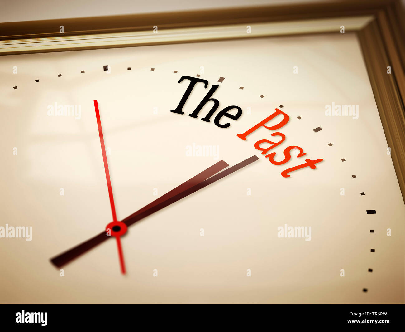 clock with English title The Past Stock Photo - Alamy