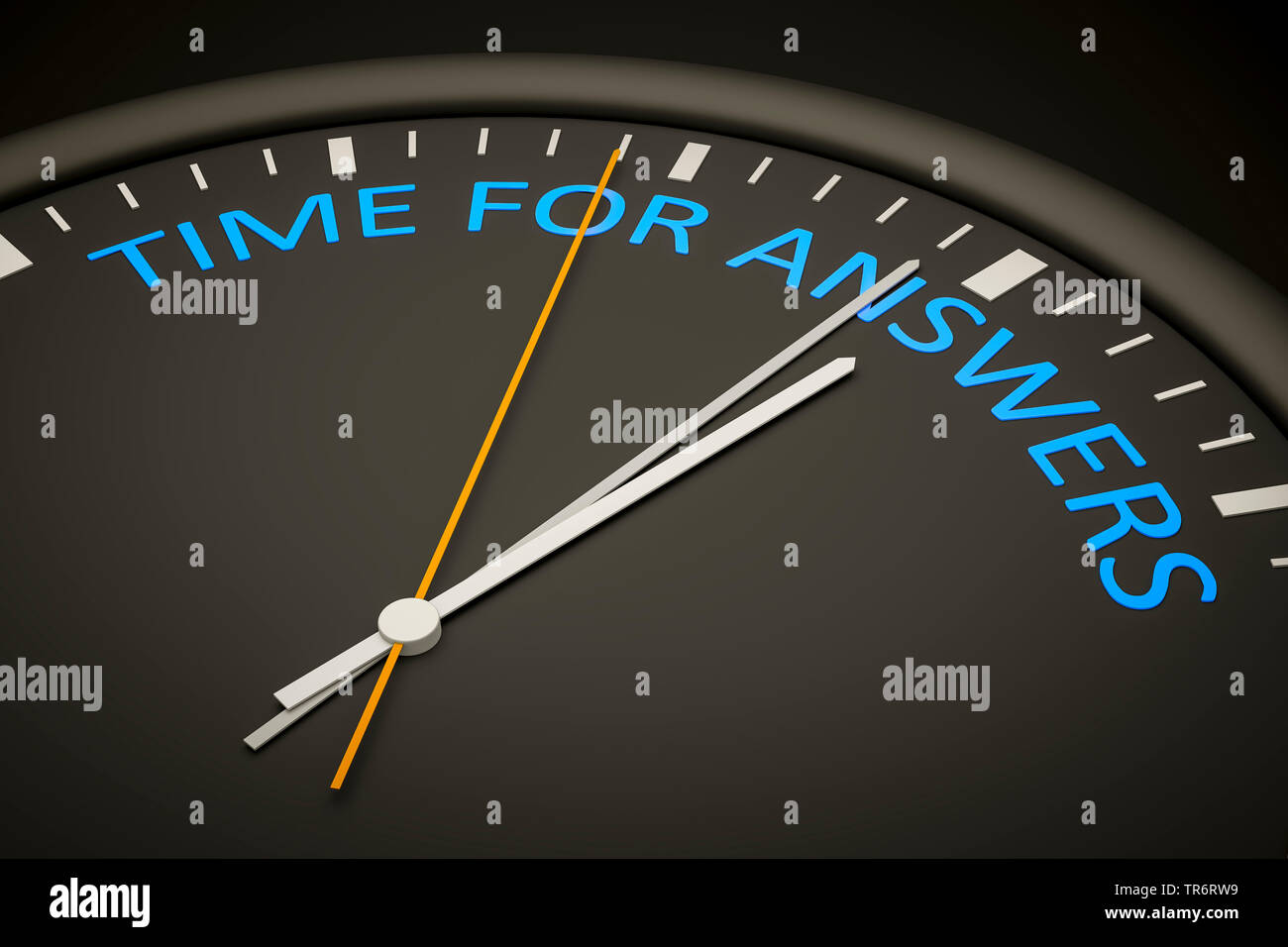 clock with English title Time for Answers Stock Photo - Alamy