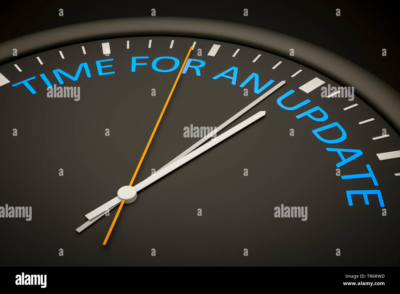 clock with English title Time for an Update Stock Photo - Alamy