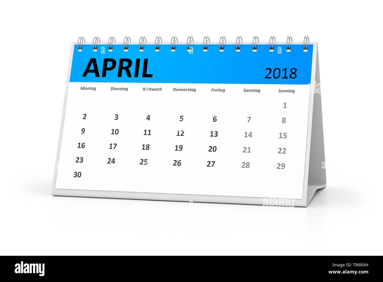 Calendar april 2018 hi-res stock photography and images - Alamy