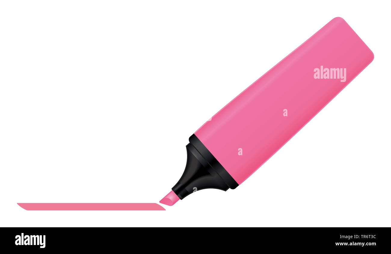 pink neon text marker Stock Photo - Alamy