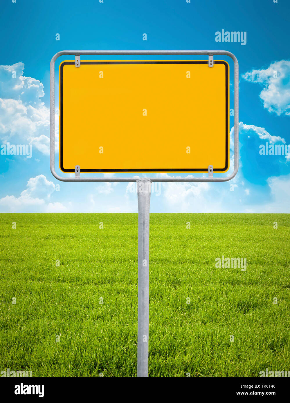 German place-name sign with copy space, Germany Stock Photo - Alamy