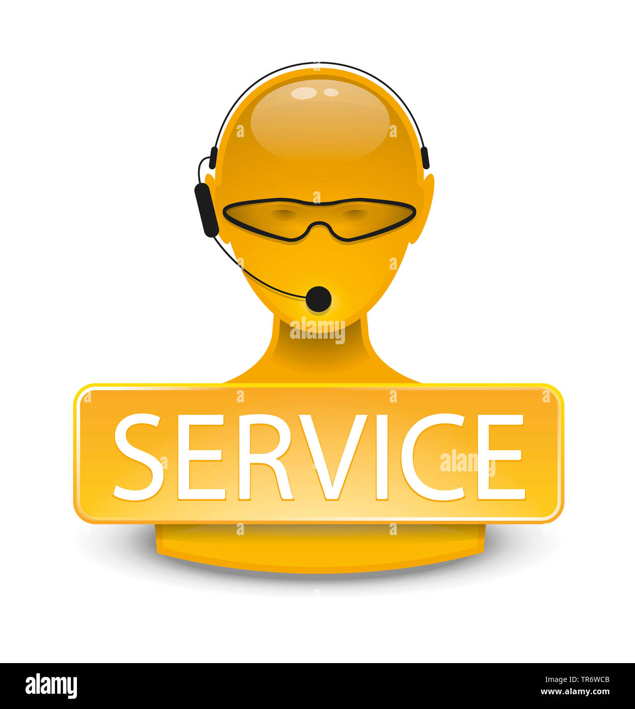3D-Alien-Icon in Callcenter with Service sign Stock Photo - Alamy